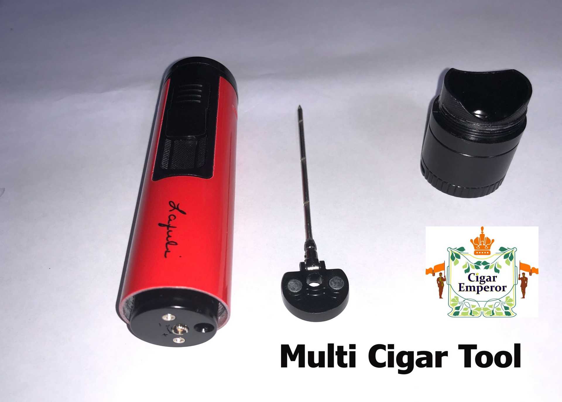 Cigar Emperor: Multi-Function Lighter With Punch & Draw Tool